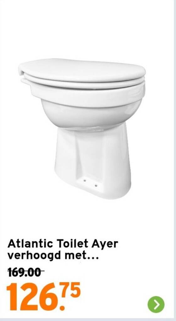 Atlantic Toilet Ayer verhoogd met aanbieding bij GAMMA