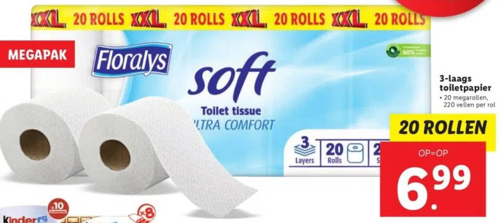 3-laags toiletpapier aanbieding bij Lidl
