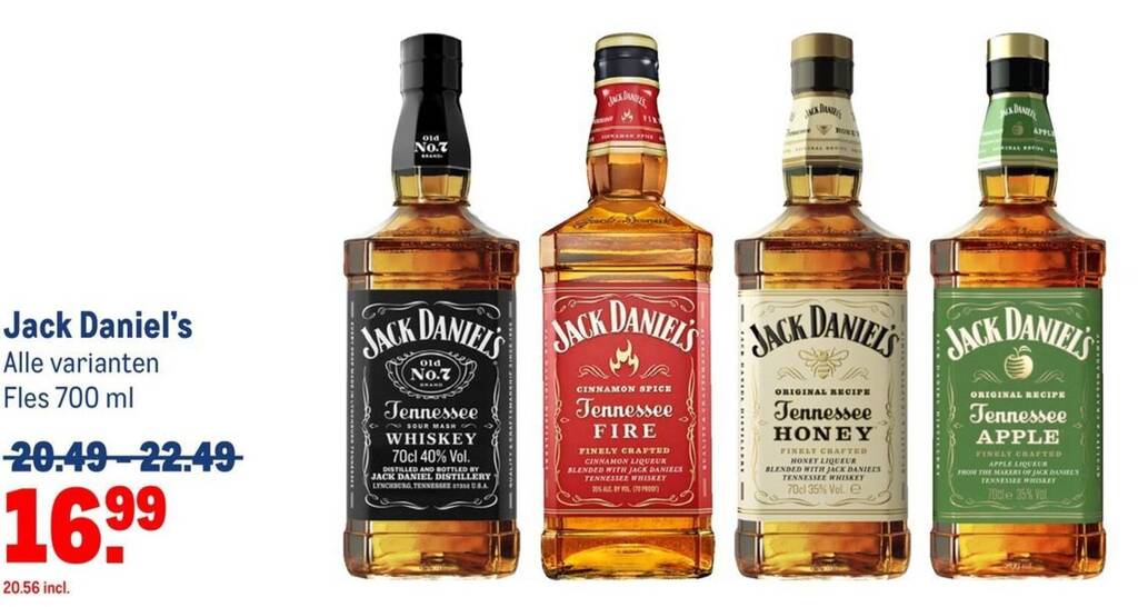 Jack Daniel's 700 ml aanbieding bij Makro