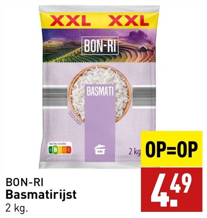 BON-RI Basmatirijst 2 kg. aanbieding bij ALDI