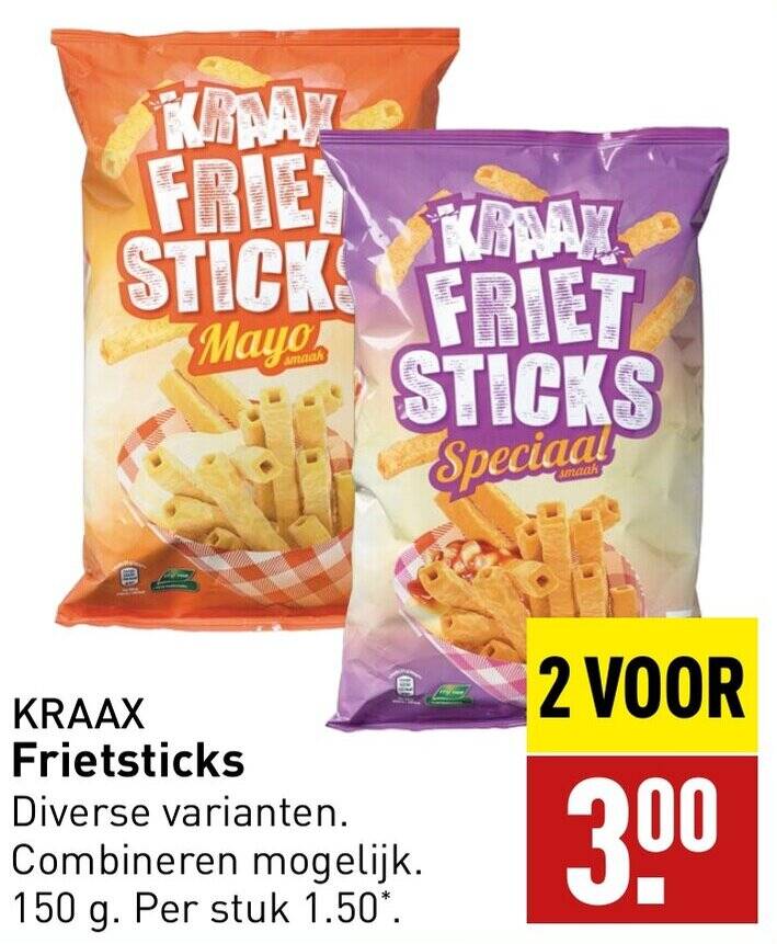 KRAAX Frietsticks 150g aanbieding bij ALDI