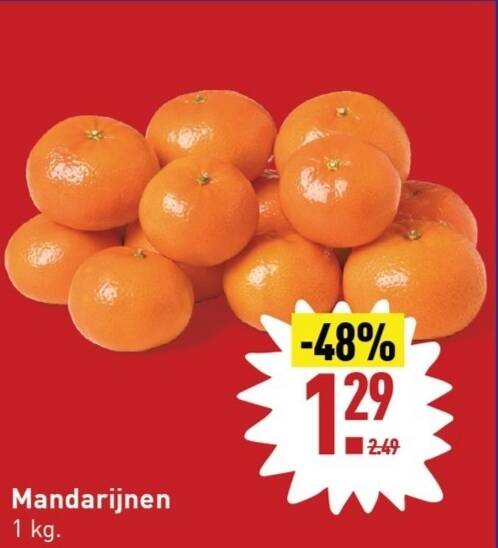 Mandarijnen 1 kg. aanbieding bij ALDI
