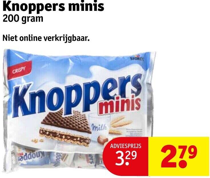 Knoppers minis 200 gram aanbieding bij Kruidvat