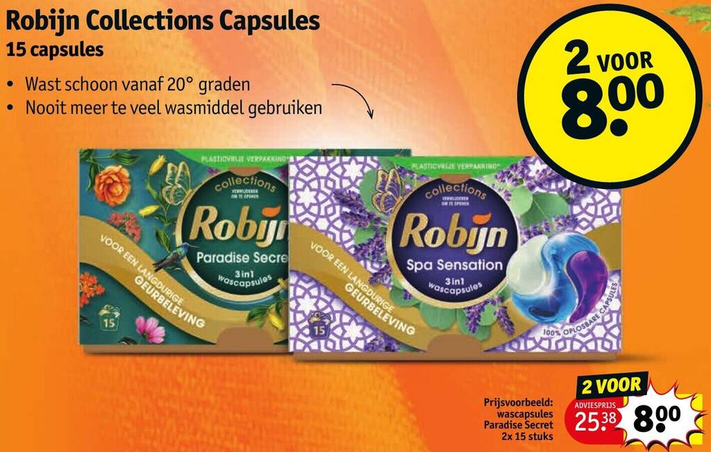 Robijn Collections Capsules 15 capsules aanbieding bij Kruidvat