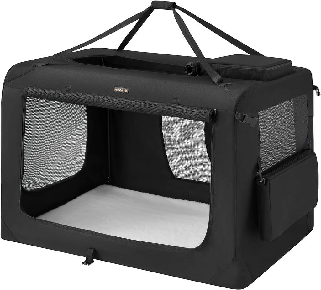 Feandrea Opvouwbare hondenbench, hondentransportbox, XXXXL, hondentas ...