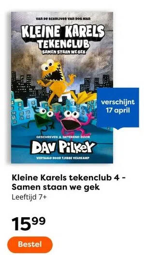Kleine Karels tekenclub 4 - Samen staan we gek aanbieding bij The Read Shop