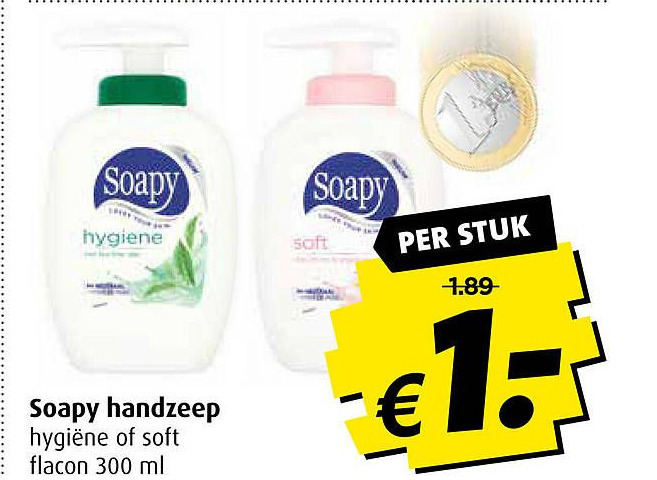 Soapy handzeep aanbieding bij Boni
