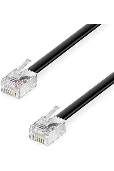 deleyCON 2m Telefoonkabel RJ11 Modulaire Kabel 6P4C Westernkabel RJ11 ...