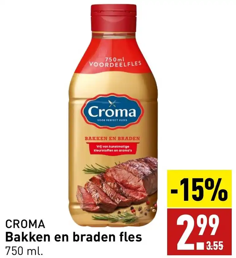CROMA Bakken en braden fles 750ml aanbieding bij ALDI