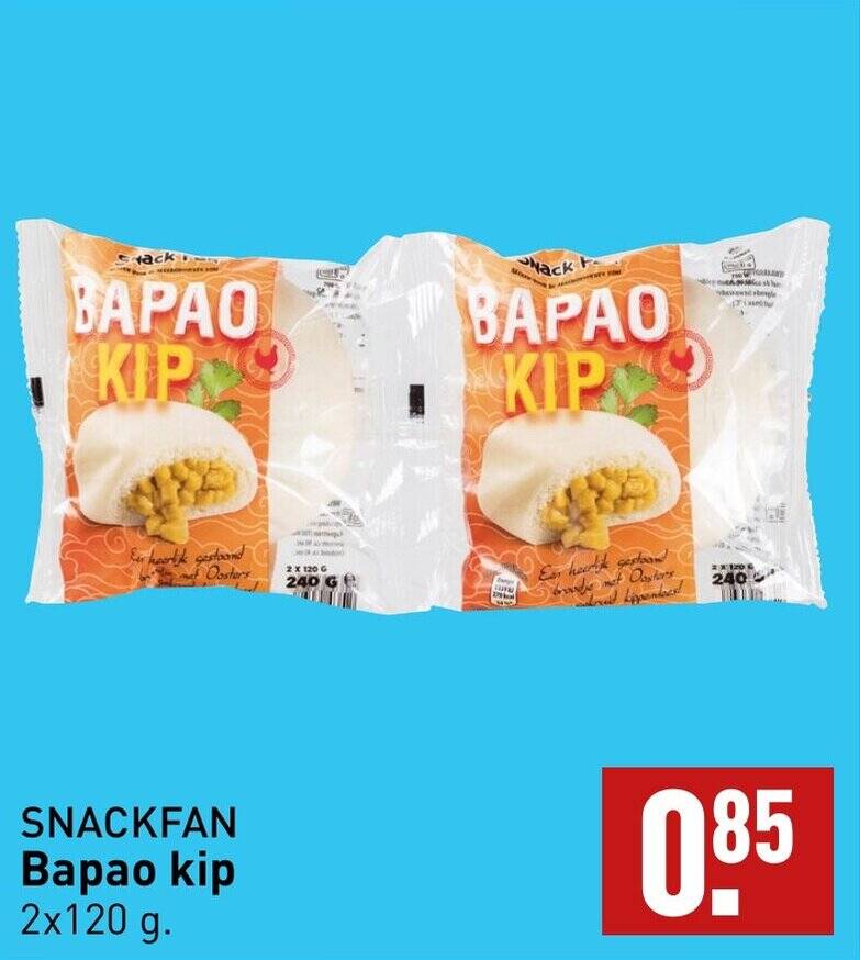 SNACKFAN Bapao kip 2x120 g. aanbieding bij ALDI