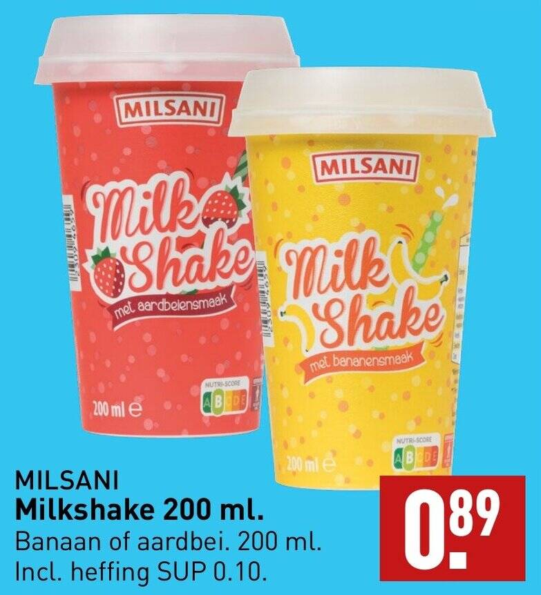 MILSANI Milkshake 200 ml. aanbieding bij ALDI