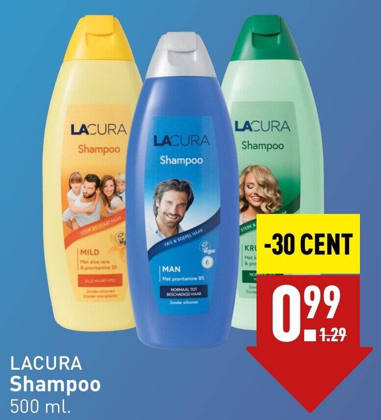LACURA Shampoo 500ml aanbieding bij ALDI