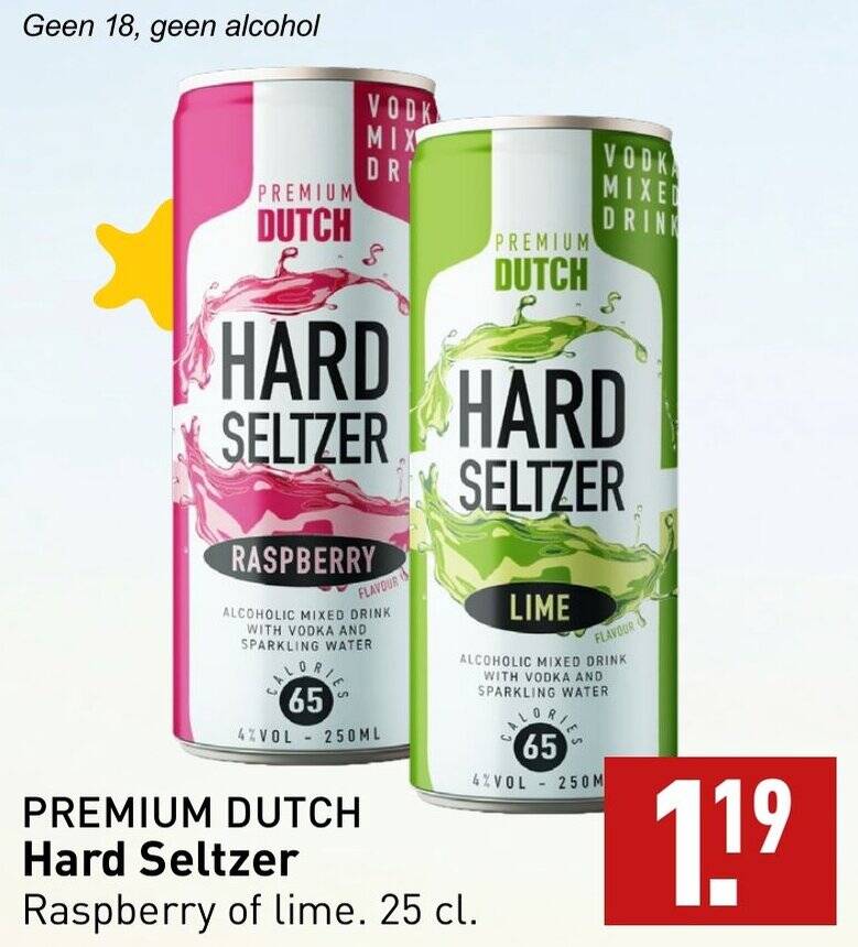 PREMIUM DUTCH Hard Seltzer 25 cl aanbieding bij ALDI