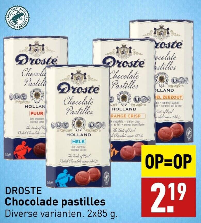 DROSTE Chocolade pastilles aanbieding bij ALDI