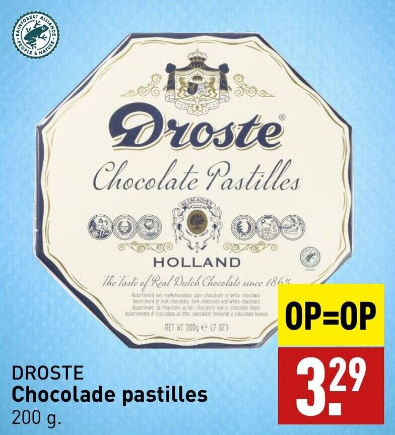 Droste Chocolate Pastilles 200g aanbieding bij ALDI