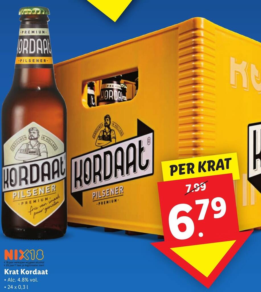 Krat Kordaat 24 x 0.3L aanbieding bij Lidl