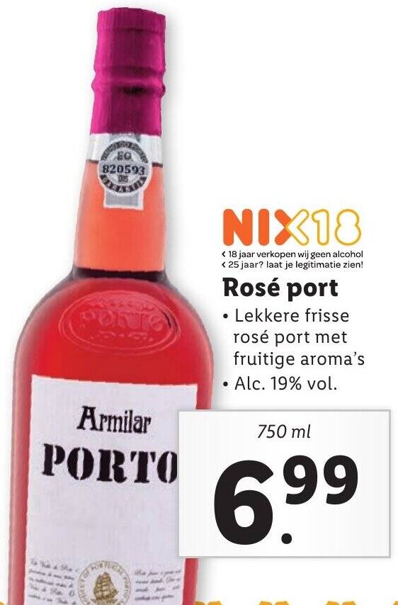 Rosé port 750ml aanbieding bij Lidl