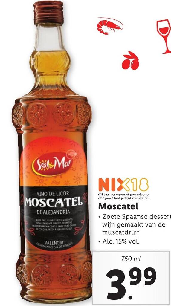 Moscatel 750ml aanbieding bij Lidl