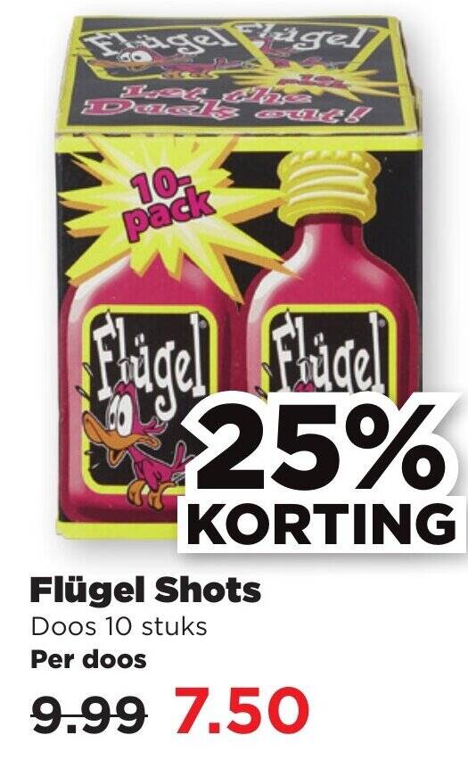 Flügel Shots aanbieding bij PLUS