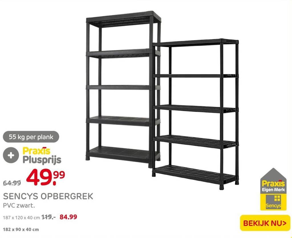 SENCYS OPBERGREK PVC zwart. aanbieding bij Praxis