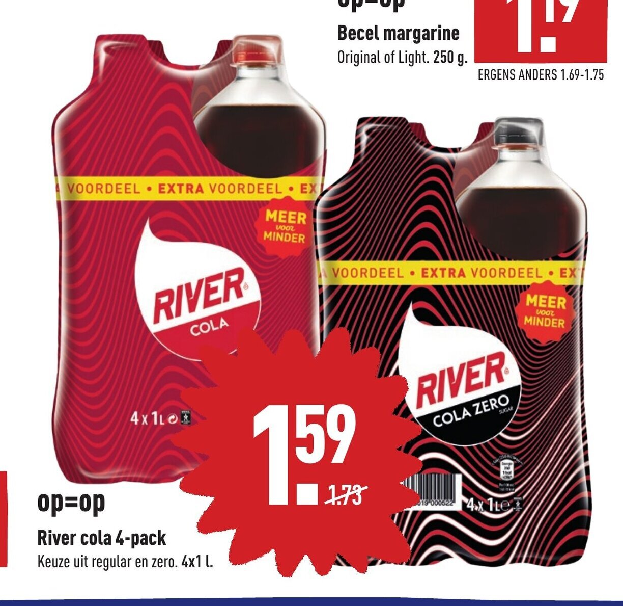 River Cola 4-pack 4x1L aanbieding bij ALDI