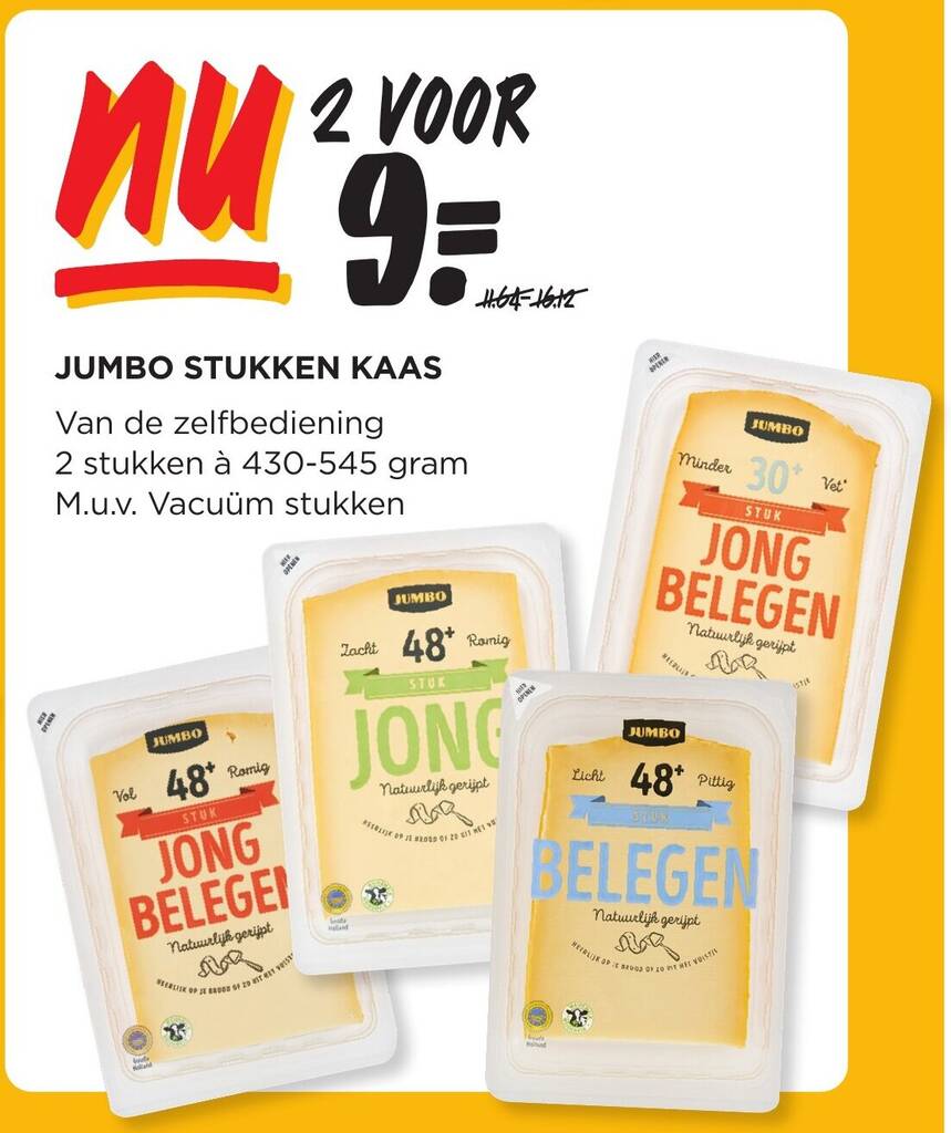 STUKKEN KAAS aanbieding bij Jumbo