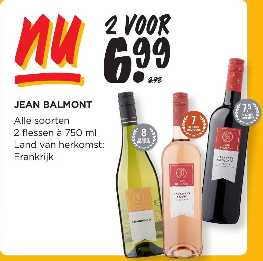JEAN BALMONT Alle soorten 2 flessen à 750 ml Land van herkomst ...