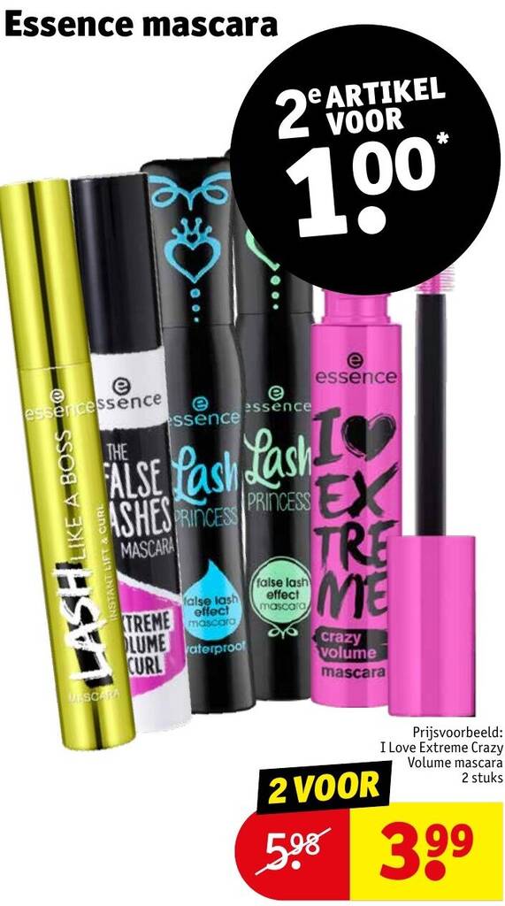 Essence mascara aanbieding bij Kruidvat