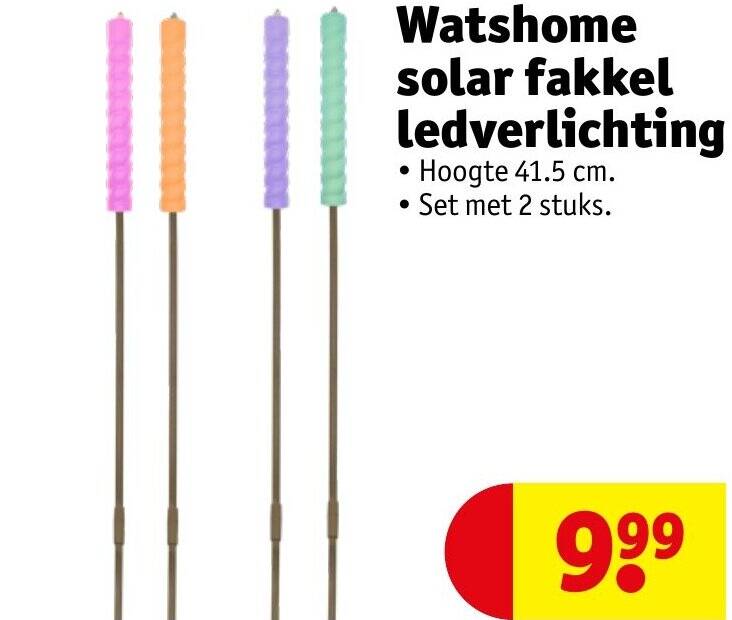 Watshome solar fakkel ledverlichting aanbieding bij Kruidvat