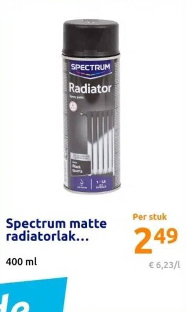 Spectrum matte radiatorlak.. 400ml aanbieding bij Action