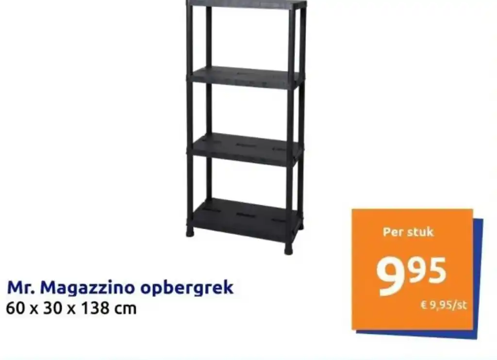 Mr. Magazzino opbergrek 60 x 30 x 138 cm aanbieding bij Action