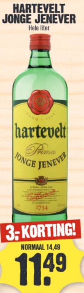 HARTEVELT JONGE JENEVER aanbieding bij Dirk