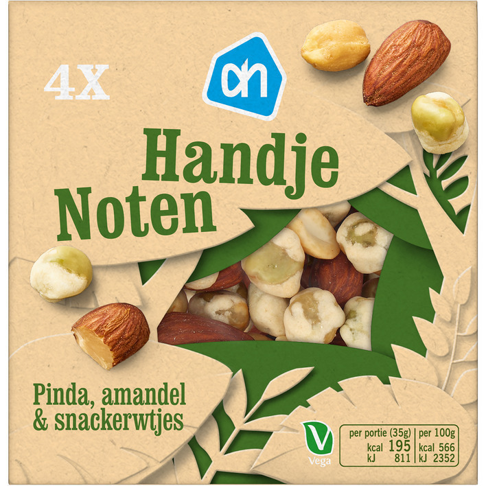 AH Handje noten pinda, amandel & snackerwt aanbieding bij Albert Heijn
