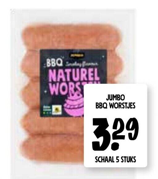 BBQ WORSTJES SCHAAL 5 STUKS aanbieding bij Jumbo
