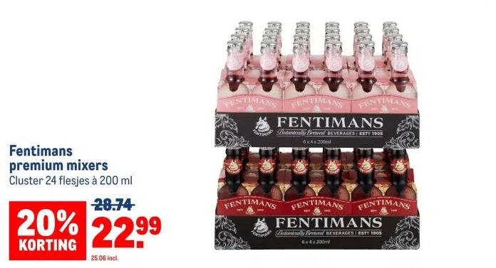 Fentimans premium mixers aanbieding bij Makro