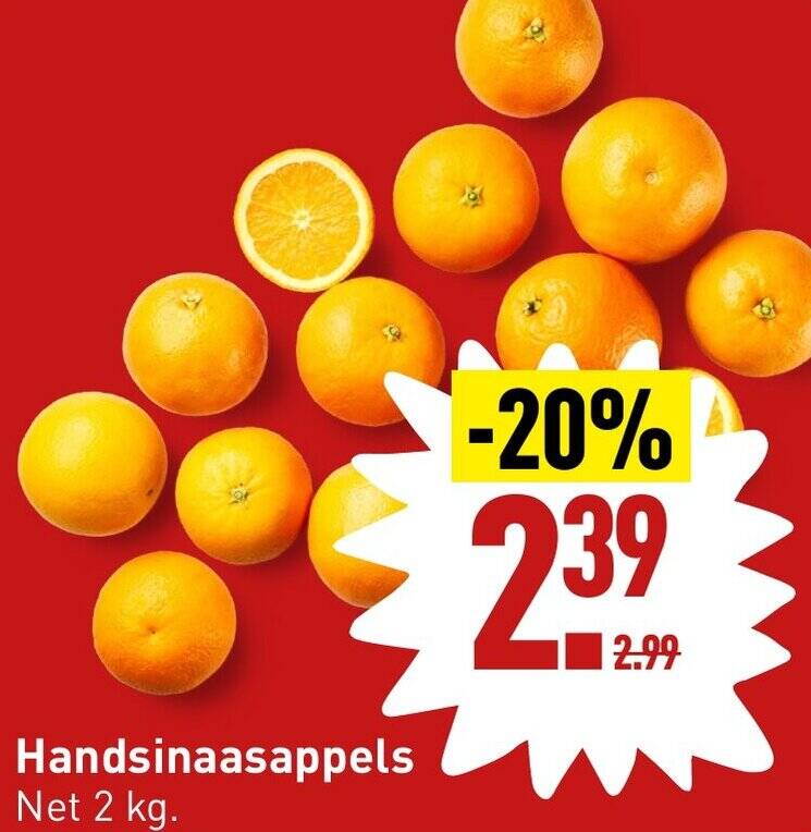 Handsinaasappels 2kg aanbieding bij ALDI