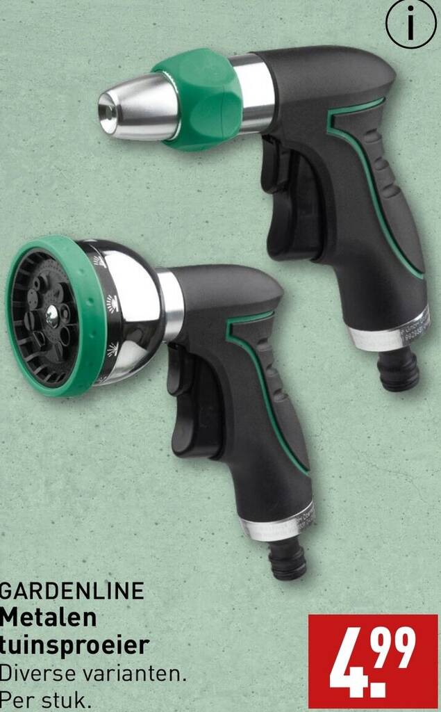 GARDENLINE Metalen tuinsproeier aanbieding bij ALDI