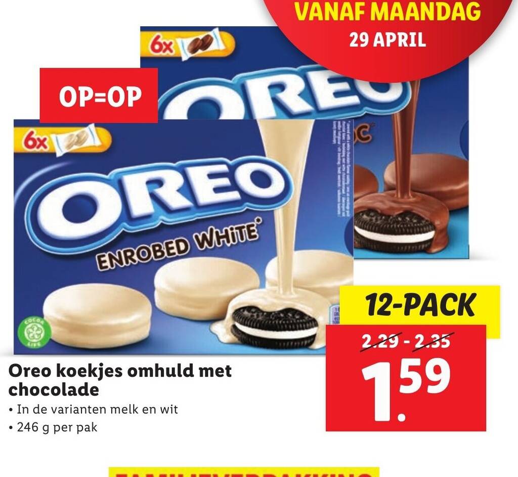 Oreo Koekjes Omhuld Met Chocolade Aanbieding Bij Lidl