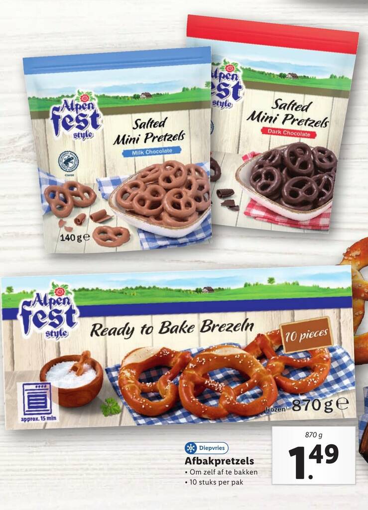 Afbakpretzels aanbieding bij Lidl