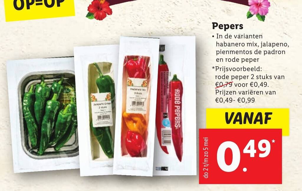 Pepers aanbieding bij Lidl