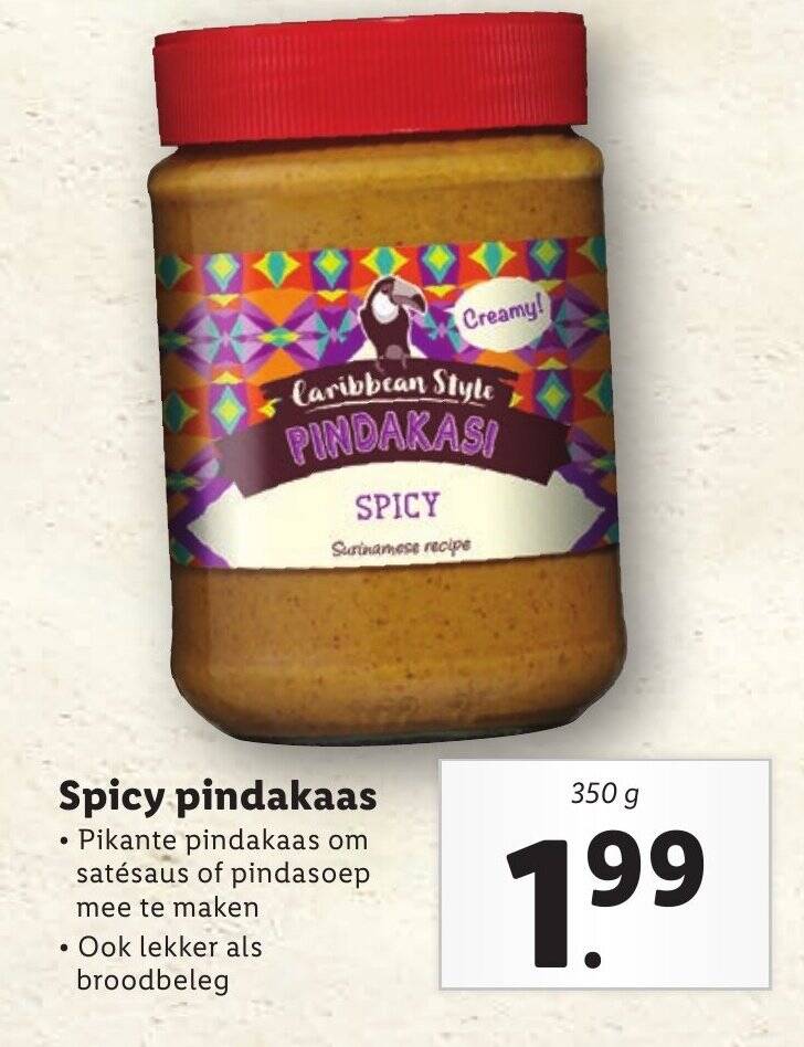 Spicy pindakaas aanbieding bij Lidl