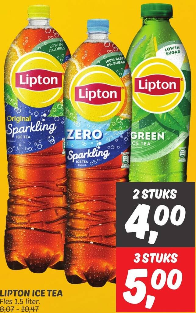 LIPTON ICE TEA 1.5 liter. aanbieding bij Dekamarkt