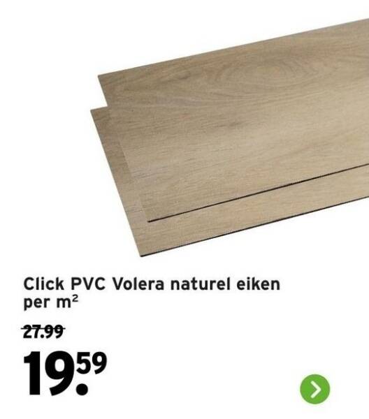Click PVC Volera naturel eiken per m² aanbieding bij GAMMA