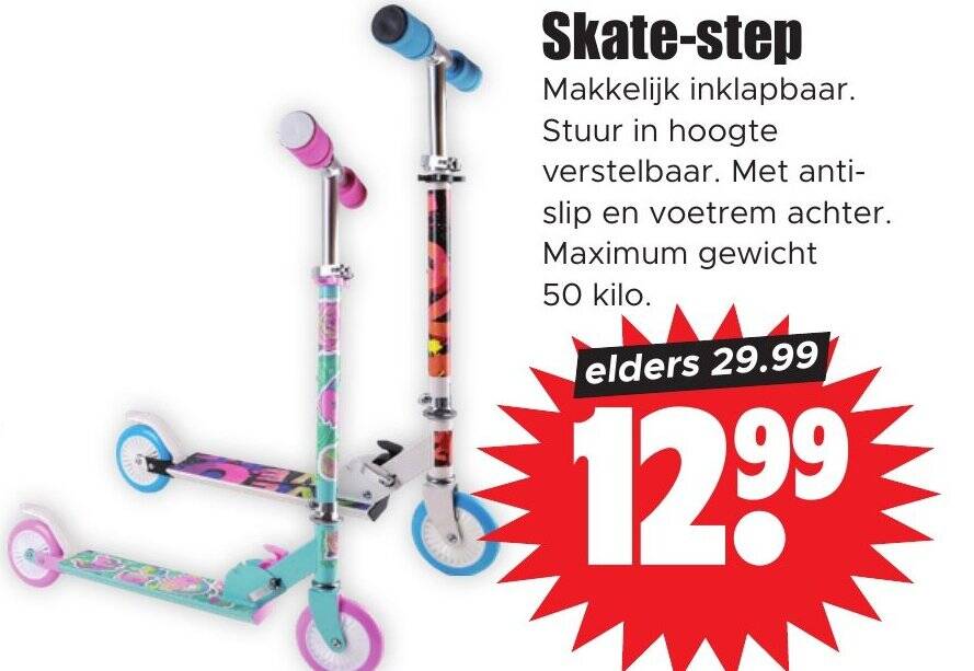 Skate step aanbieding bij Dirk