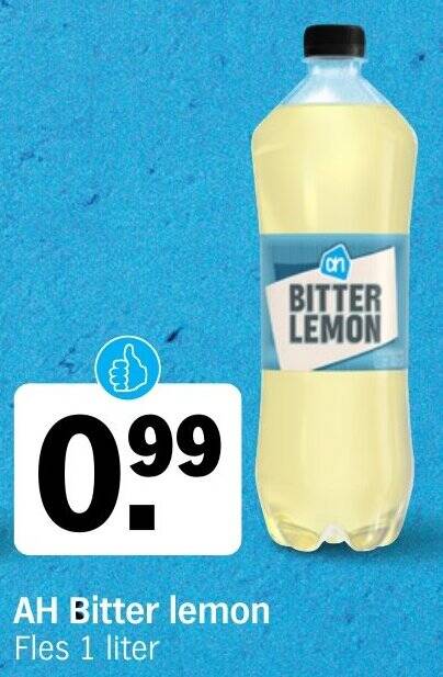 Bitter Lemon Fles 1 liter aanbieding bij Albert Heijn