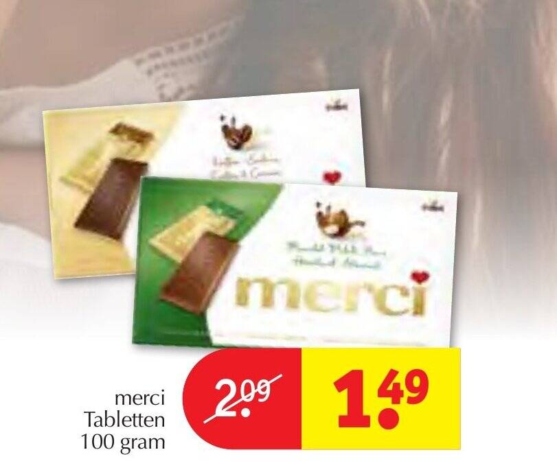 merci Tabletten 100 gram aanbieding bij Kruidvat