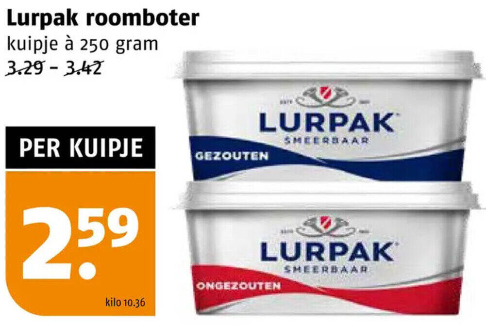 Lurpak roomboter 250g aanbieding bij Poiesz Lurpak roomboter 250g aanbieding bij Poiesz