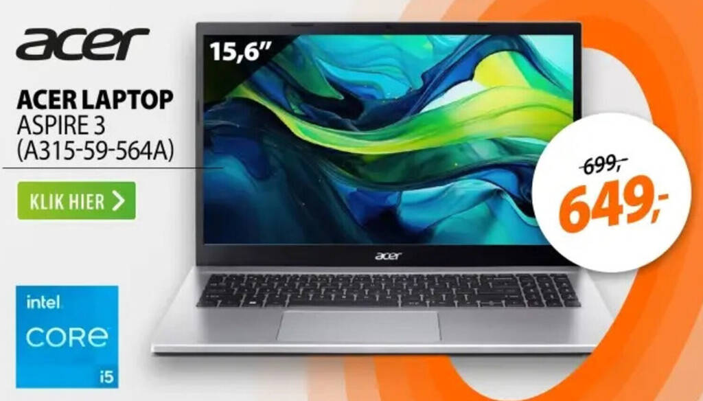 ACER LAPTOP ASPIRE 3 A315-59-564A aanbieding bij Expert