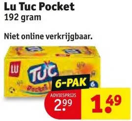 Lu Tuc Pocket 192 gram aanbieding bij Kruidvat
