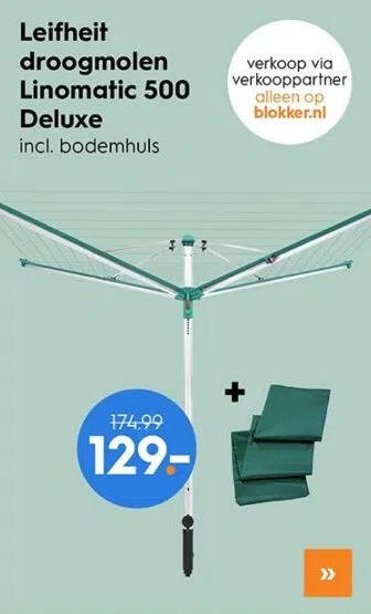 Leifheit droogmolen Linomatic 500 Deluxe aanbieding bij Blokker